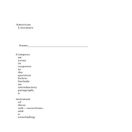 American Literature Name______.docx