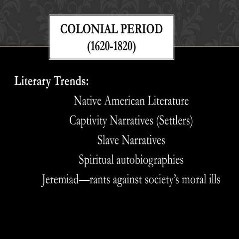 American literature slides | PPTX
