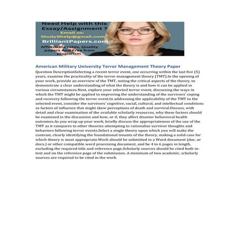 American Military University Terror Management Theory Paper.pdf