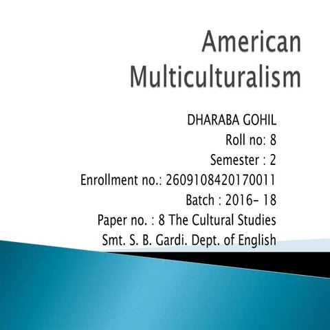 American multiculturalism | PPTX