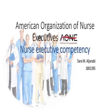 American organization of nurse executives (aone) | PPT