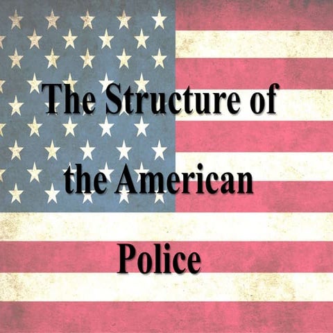 The Structure of the American police | PPTX