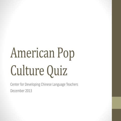 American pop culture quiz | PPTX