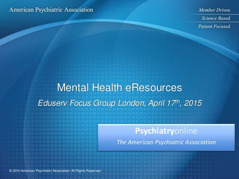 American Psychiatric Association 17april2014