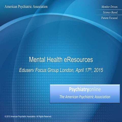 American Psychiatric Association 17april2014 | PPTX