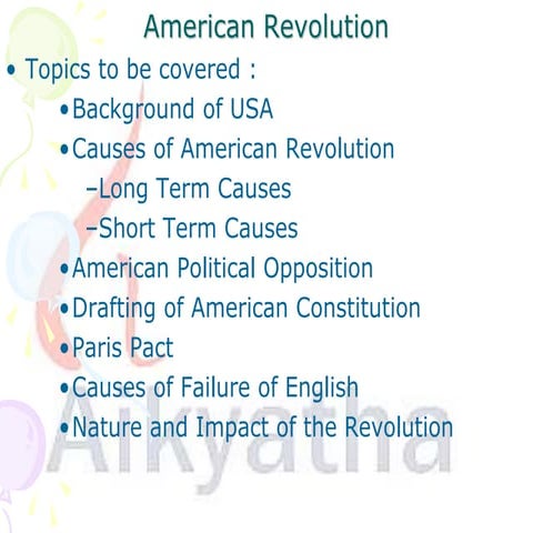 American revolution | PPTX