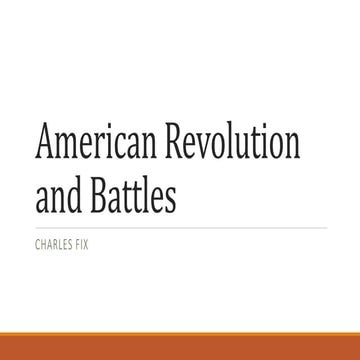 American revolution and battles | PPTX
