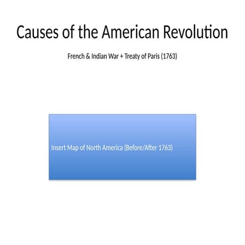 Understanding the Causes of the American Revolution: From War to ...