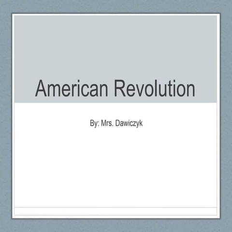 American revolution | PPTX