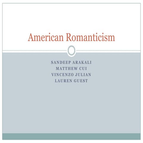 American romanticism | PPTX
