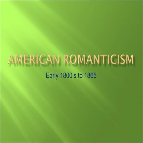 American romanticism | PPT