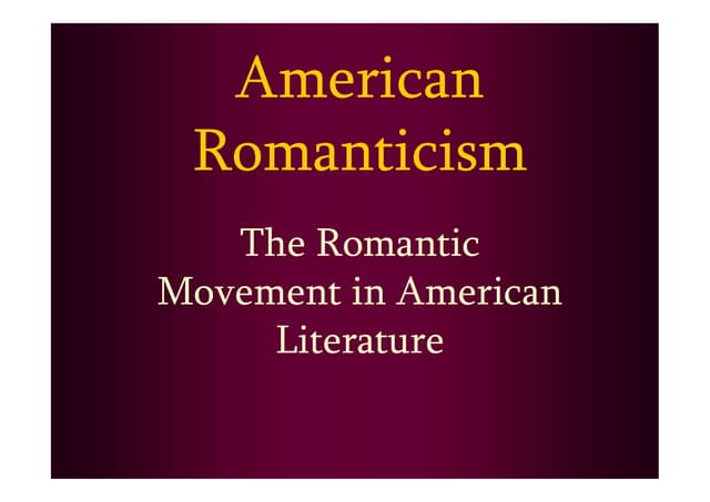 Introduction to Anglo-American Literature Grade 9 students | PPTX