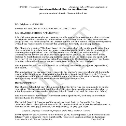 American school charter application version 5.4.7.8.03doc | PDF