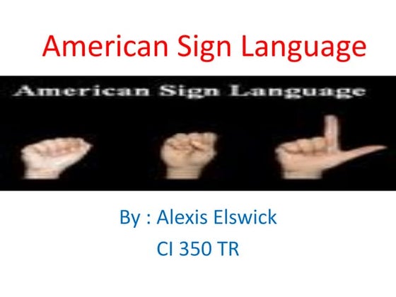 American sign language | PDF