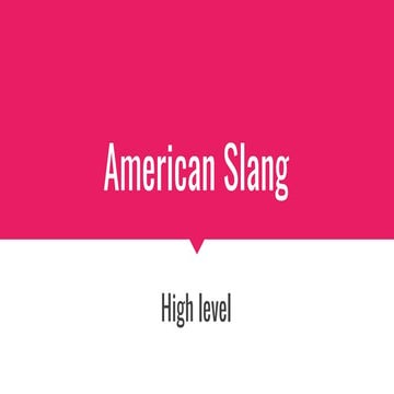 American slang (hard) | PPTX
