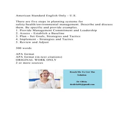 American Standard English Only - U.S.There are five steps in pla.docx