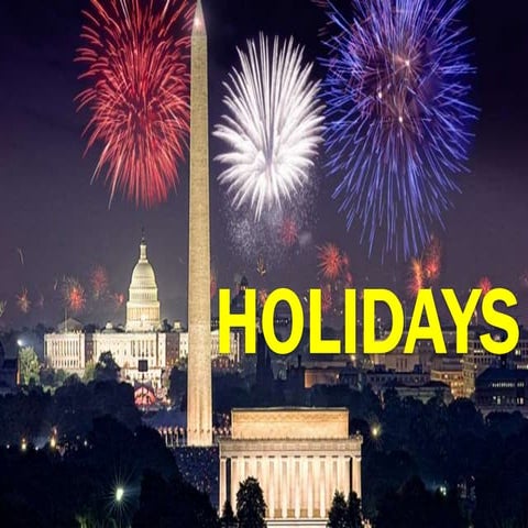 American studies - Holiday | PPTX