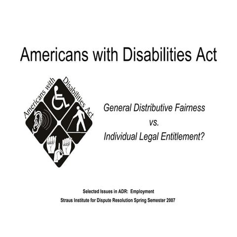 Americans With Disabilities Act | PPT
