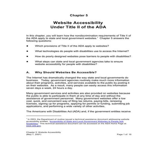 ADA Website Design: PDF Version Toolkit | PDF