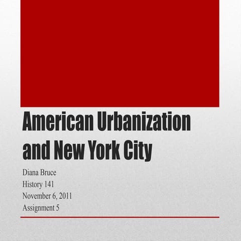 American urbanization and new york city | PDF