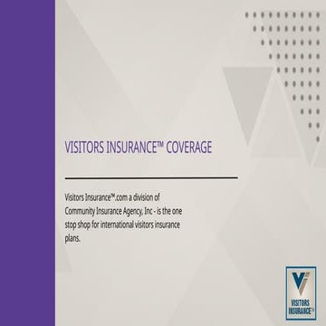American Visitors Insurance for USA Visitors | PPT