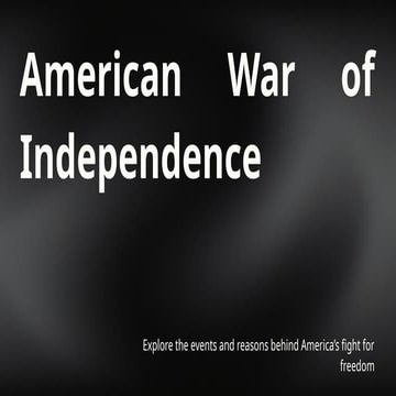American War of Independent presentation | PPTX