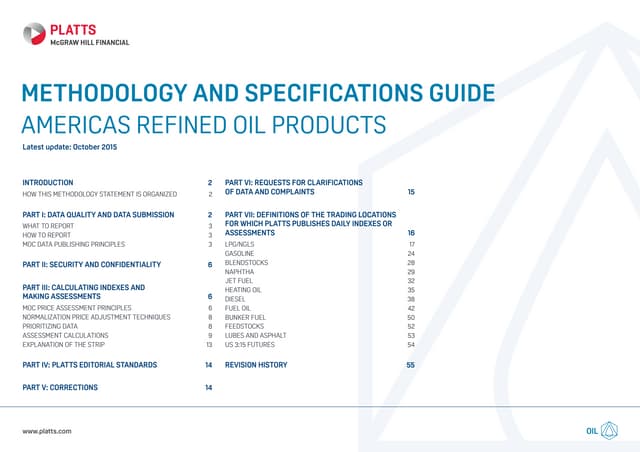 Platts Oil Pricing and MOC Methodology Explained | PDF