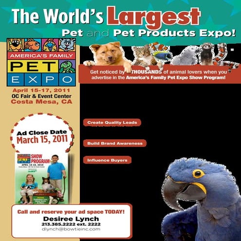 America's family pet expo program guidelines | PDF | Pet Supplies | Pets