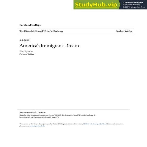 America S Immigrant Dream | PDF