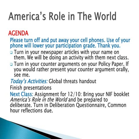 America’s role in the world | PPT