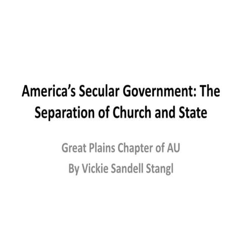 America’s secular government (2) | PDF | Christianity | Religion ...