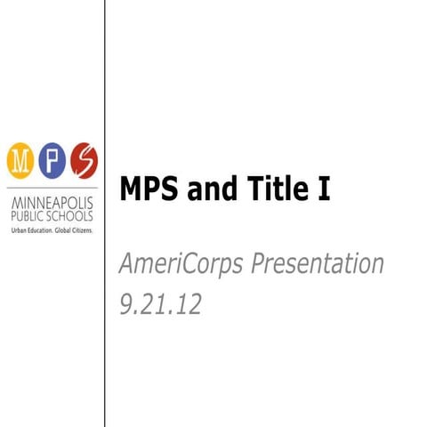 Minneapolis Public Schools, Title I and No Child Left Behind | PPTX | Education industry ...