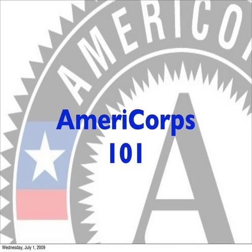 Bonner AmeriCorps 101 | PPT