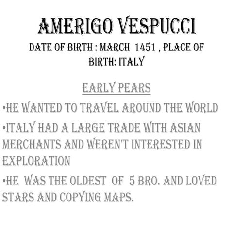 Amerigo Vespucci | PPTX