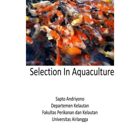 Methods of selection in animal genetics and breeding | PPTX