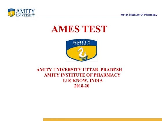 Ames test | PPTX | Medical Tests | Medical Health