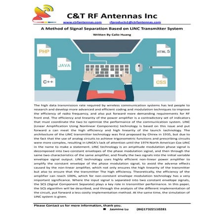 A method of signal separation based on LINC transmitter system- C&T RF ...