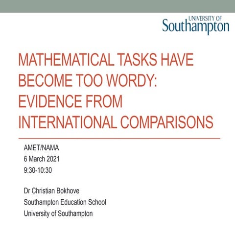 Mathematics in PISA by Andreas Schleicher - 31 October 2023 OECD ...