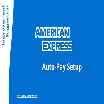 Amex: Auto-pay Setup | PDF | Credit Cards | Personal Debt