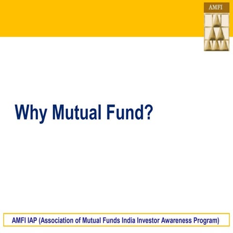 Amfi investor awareness programmed | PPT