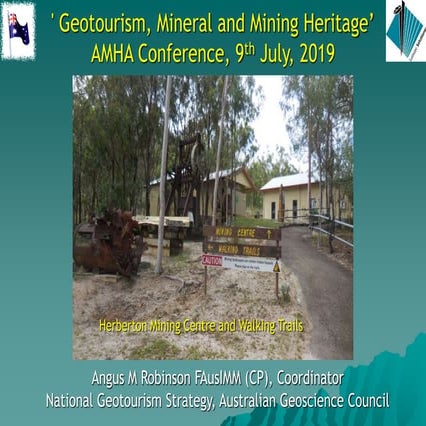 Geotourism, Mining and Mineral Heritage | PPTX