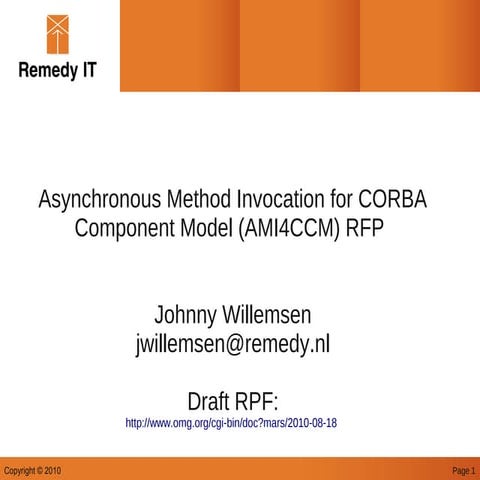 AMI4CCM Draft RFP presentation | PDF
