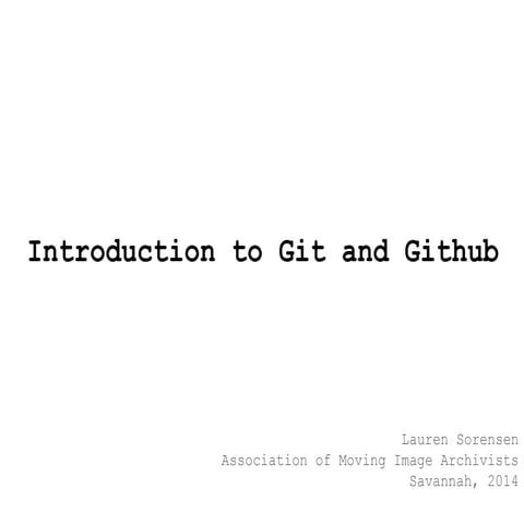 Git and Github talk | osdpa | amia14 | | PPT