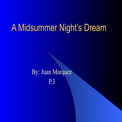 A Midsummer Night’S Dream | PPT