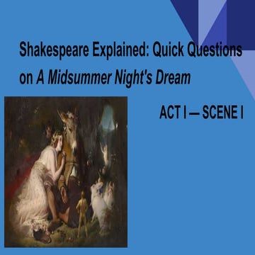 A midsummer night's dream | PPTX | Comedy | Genres
