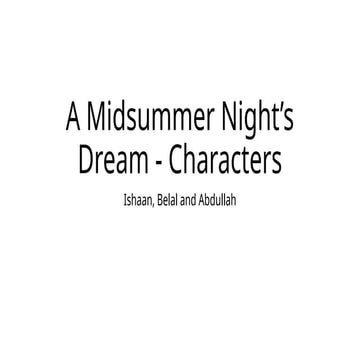 A Midsummer Night’s Dream - Characters.pptx