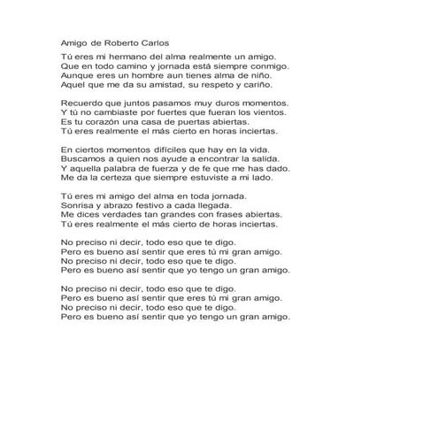 Amigo de roberto carlos | DOCX