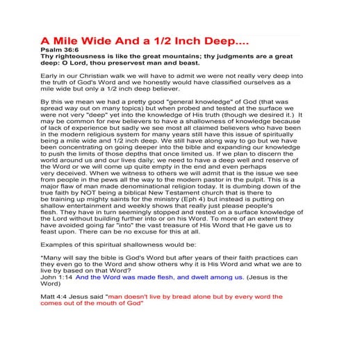 A mile wide and a 1/2 inch deep | DOCX