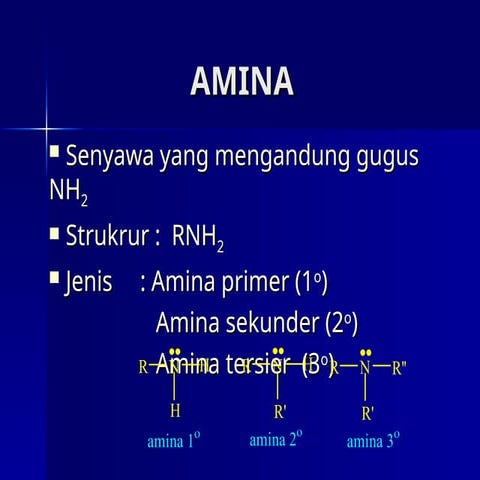 Tata Penamaan, reaksi dan sifat senyawa amina | PPT