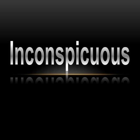 Powerpoint of inconspicuous | PPTX